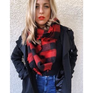 Accessories | Woven Buffalo Check Plaid Infinity Scarf | Poshmark